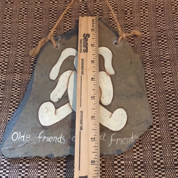 Accents | Rabbit Or Bunny With Red Heart Hand Painted Slate | Poshmark